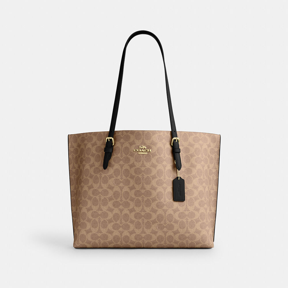 (US Readystock) COACH Mollie Tote Bag In Signature Canvas – uMoMasShop